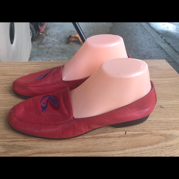 Grasshoppers | Shoes | Grasshopper Red Hat Leather Slip On Shoes Size ...